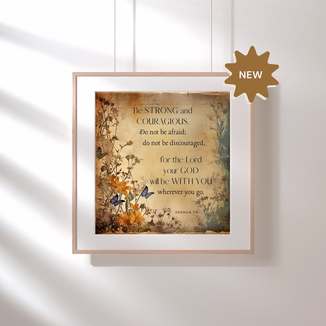 Psalm Poster, Psalm 1:9, Inspirational Poster, Retro Poster, Spiritual ...