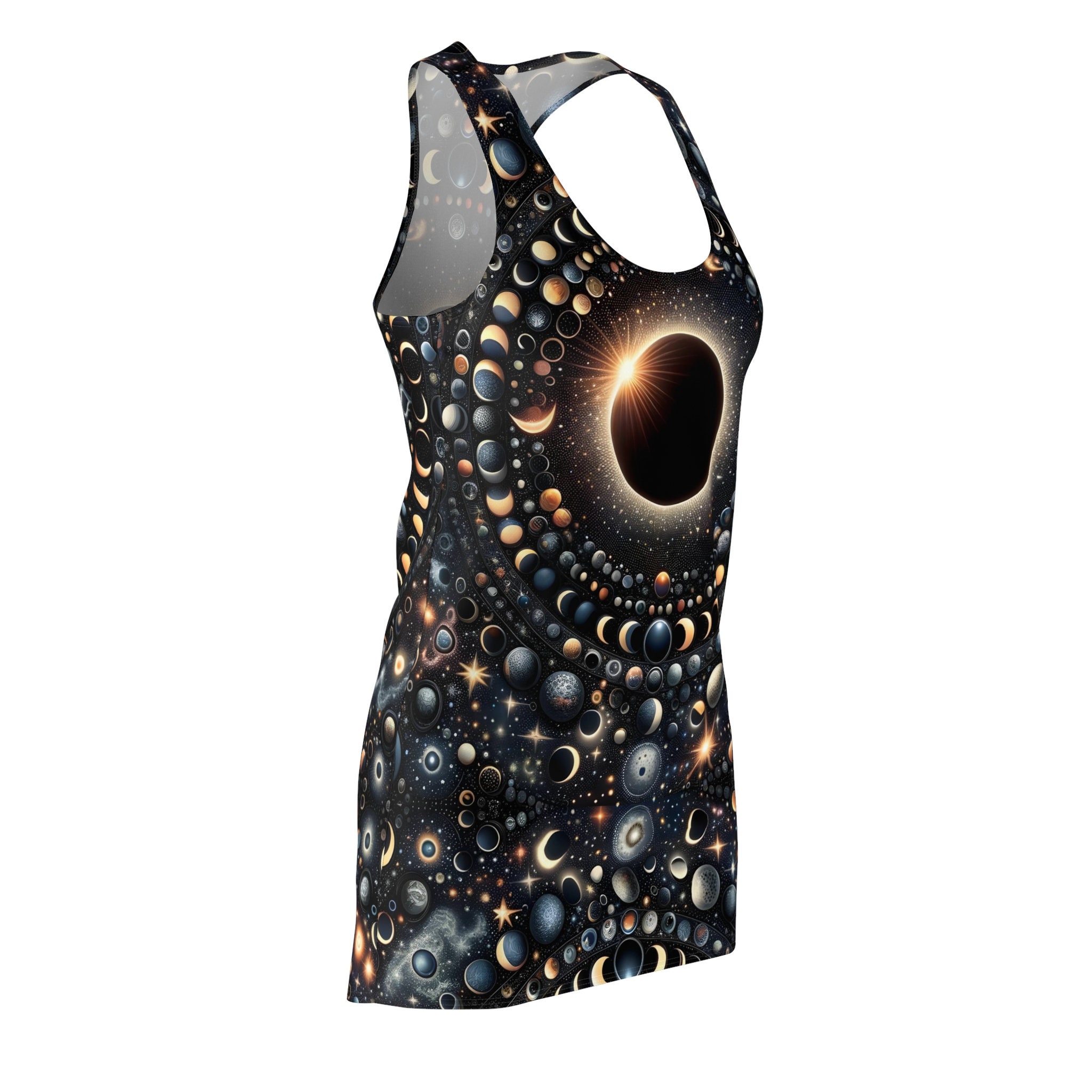 Total Solar Eclipse Racerback Dress 2024: Celestial Wonder Graphic ...