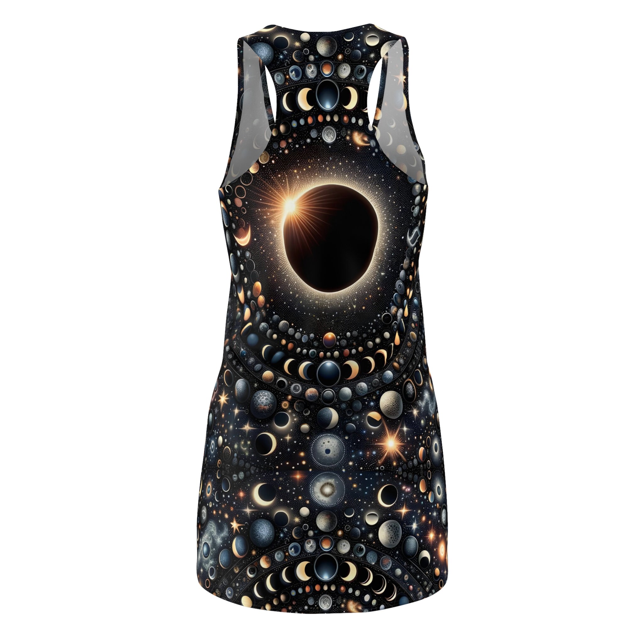 Total Solar Eclipse Racerback Dress 2024: Celestial Wonder Graphic ...