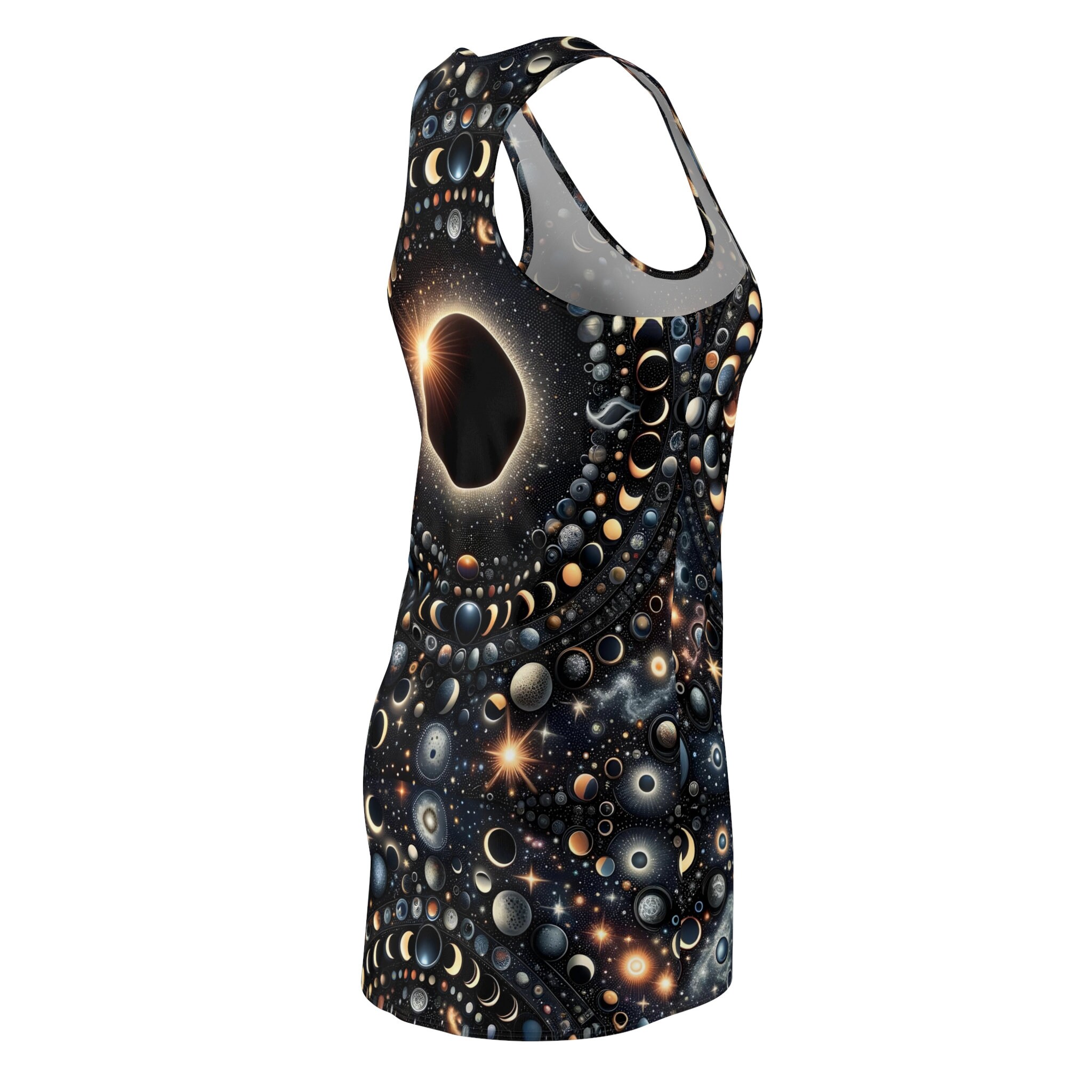 Total Solar Eclipse Racerback Dress 2024: Celestial Wonder Graphic ...