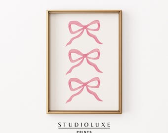 Preppy Coquette Room Decor Trendy Apartment Art Cute Nursery Wall Art ...