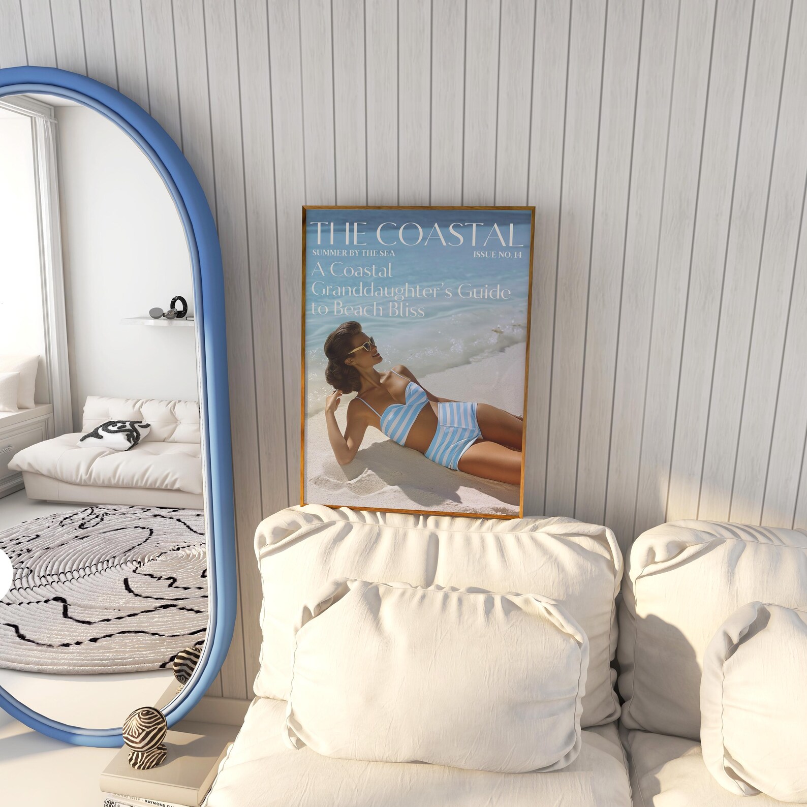 Vintage Coastal Magazine Poster Beachy Wall Art PRINTABLE ART Coastal ...