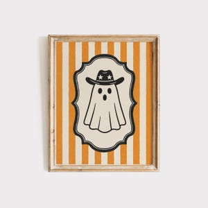 Cowboy Ghost Halloween Print: Western Spooky Wall Art (digital Download ...