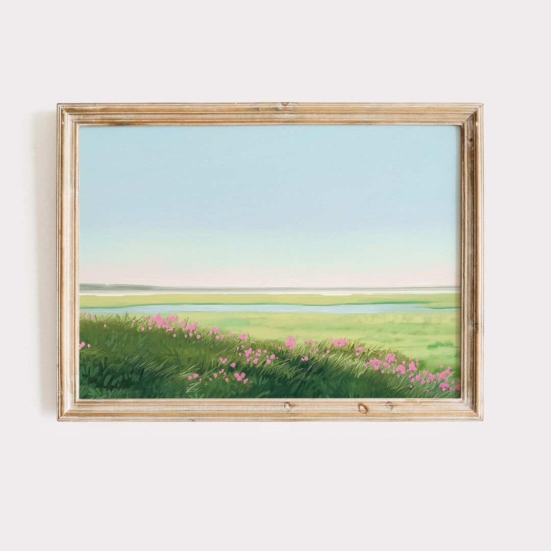 Colorful Marsh Oil Painting: Coastal Wall Art (digital Download) - Etsy