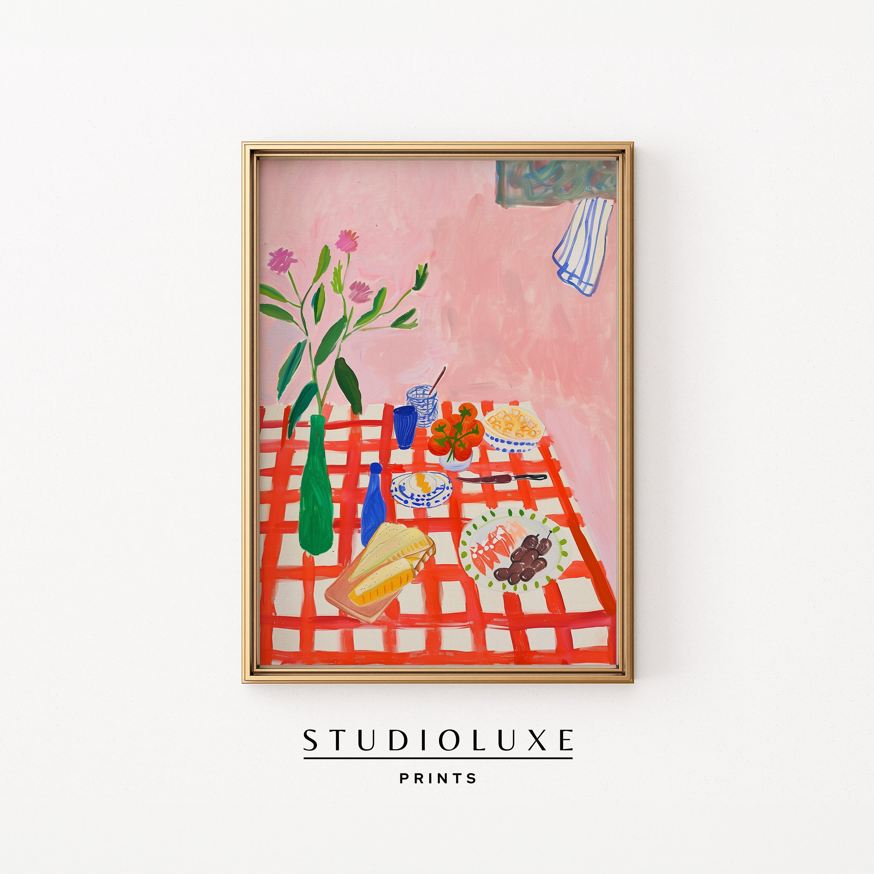 Italian Tablescape Art, Italian Cuisine Art, Kitchen Wall Decor ...