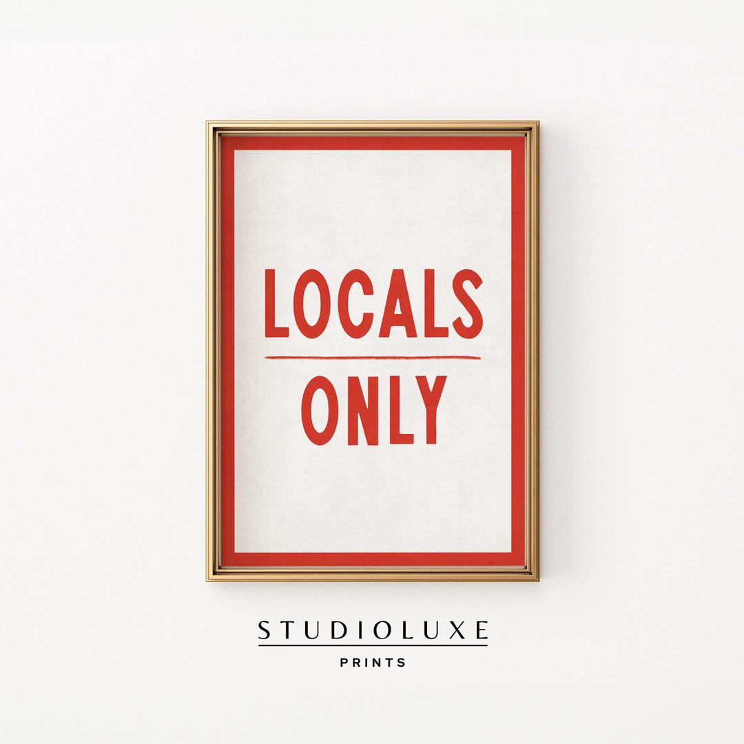 Locals Only Print: Beachy East Coast Wall Art (digital Download) - Etsy