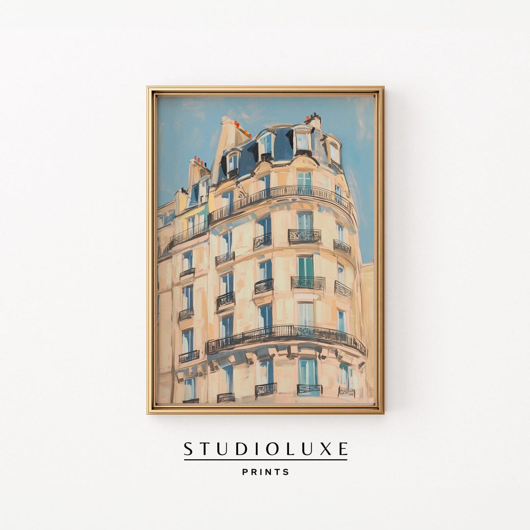 Parisian Apartments Painting, Paris Wall Art, Travel Poster, Printable ...