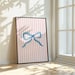 Coquette Room Decor, Blue Bow Printable Wall Art, Preppy Trendy ...