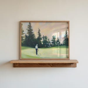 Vintage Golf Painting, Golf Wall Art, Large Horizontal Wall Art ...