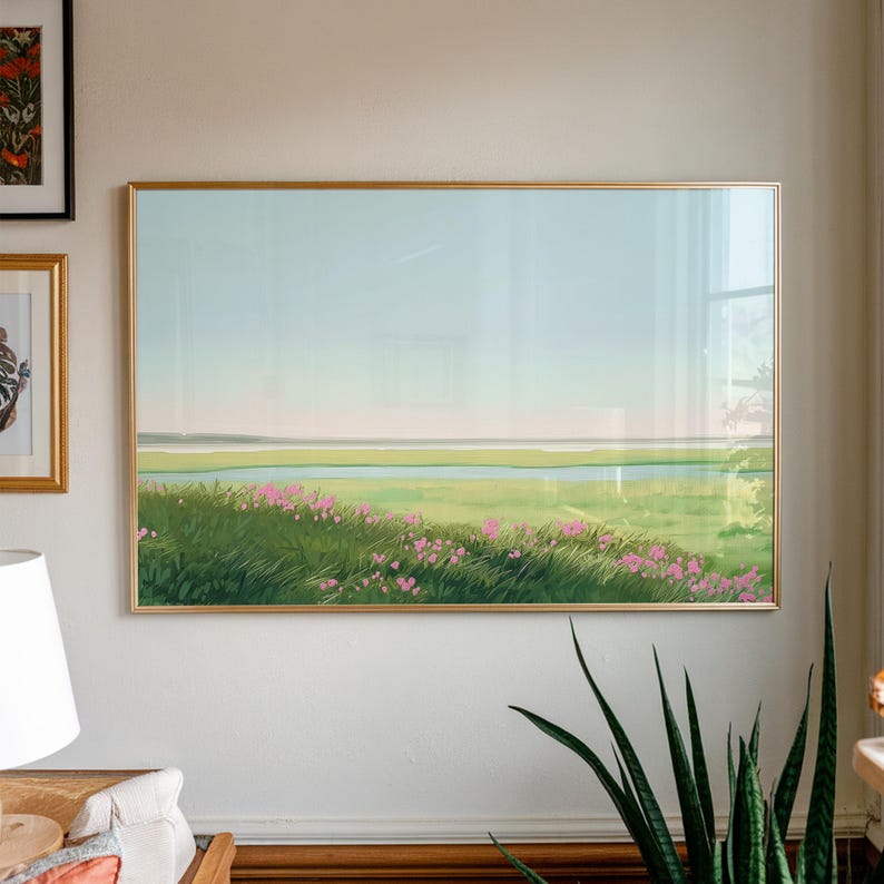 Colorful Marsh Oil Painting: Coastal Wall Art (digital Download) - Etsy