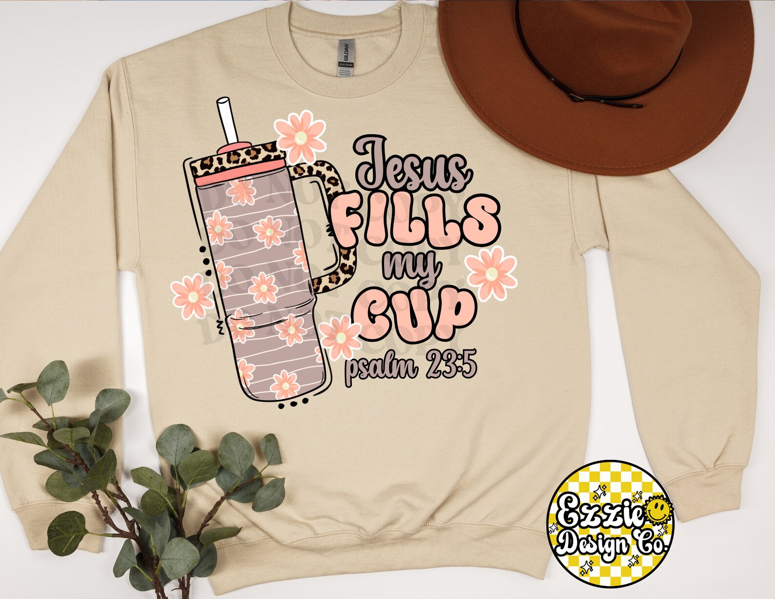 Jesus Fills My Cup Retro PNG, Psalm 23:5 Png, Bible Verse Shirt Design ...