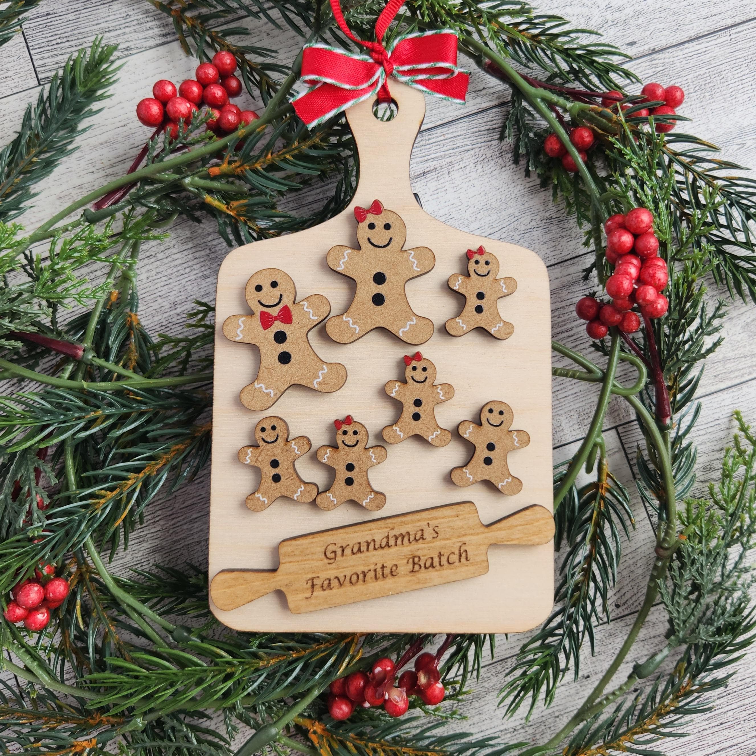 Gingerbread Family Ornament, Personalized Gingerbread Family, Pick Your ...