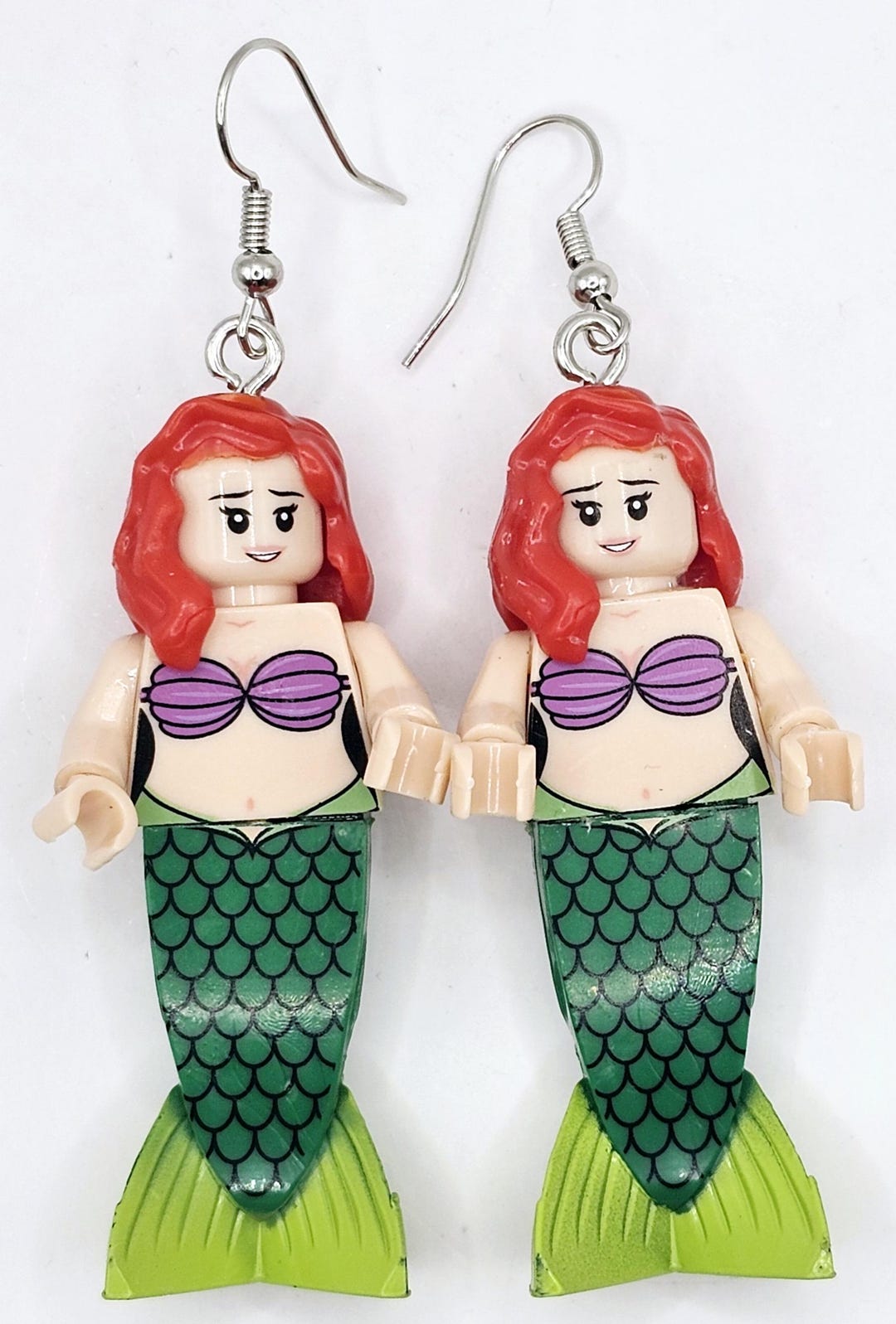 Block Figure Earrings: Little Mermaid Fan Gift - Etsy