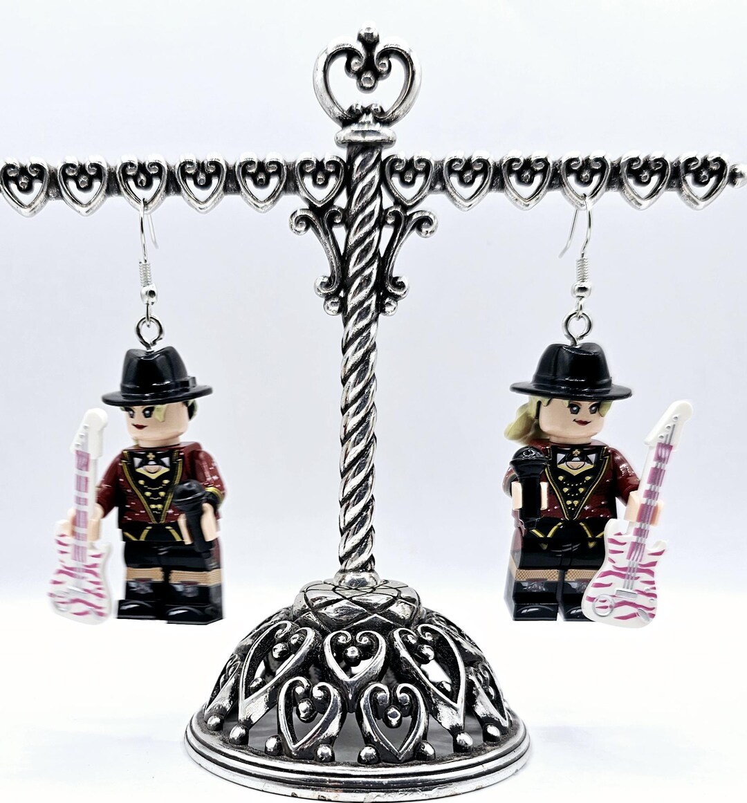 Block Figure Earrings - Famous Singer Earrings - Gift for Pop Culture ...