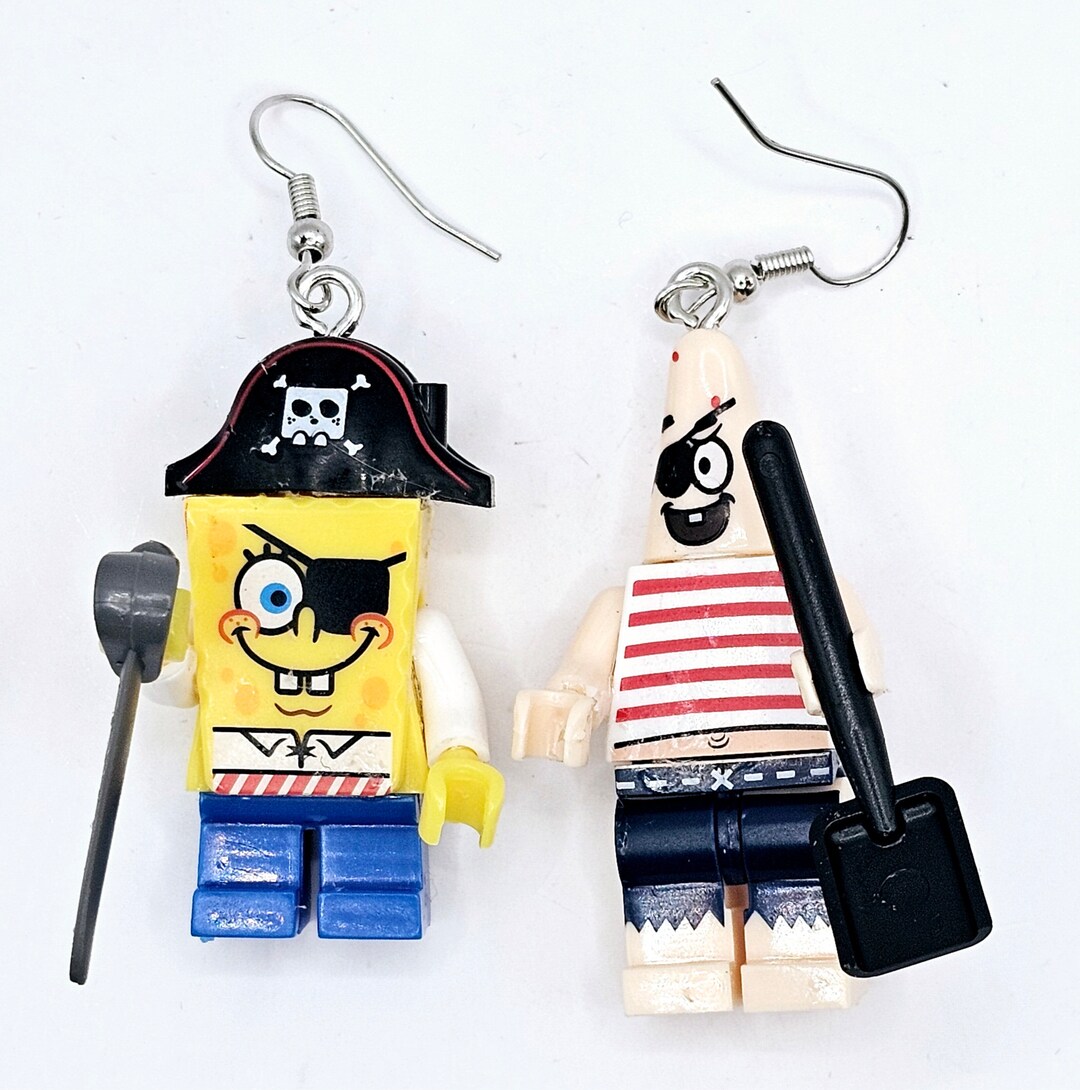 Spongebob Squarepants Block Figure Earrings - Etsy