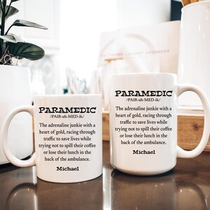 Personalized Funny Paramedic Definition Mug “adrenaline Junkie With a ...