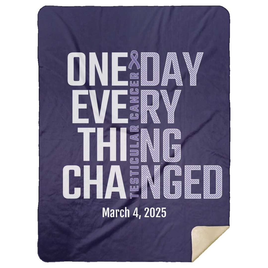Personalized Testicular Cancer Awareness Sherpa Blanket – One Day ...