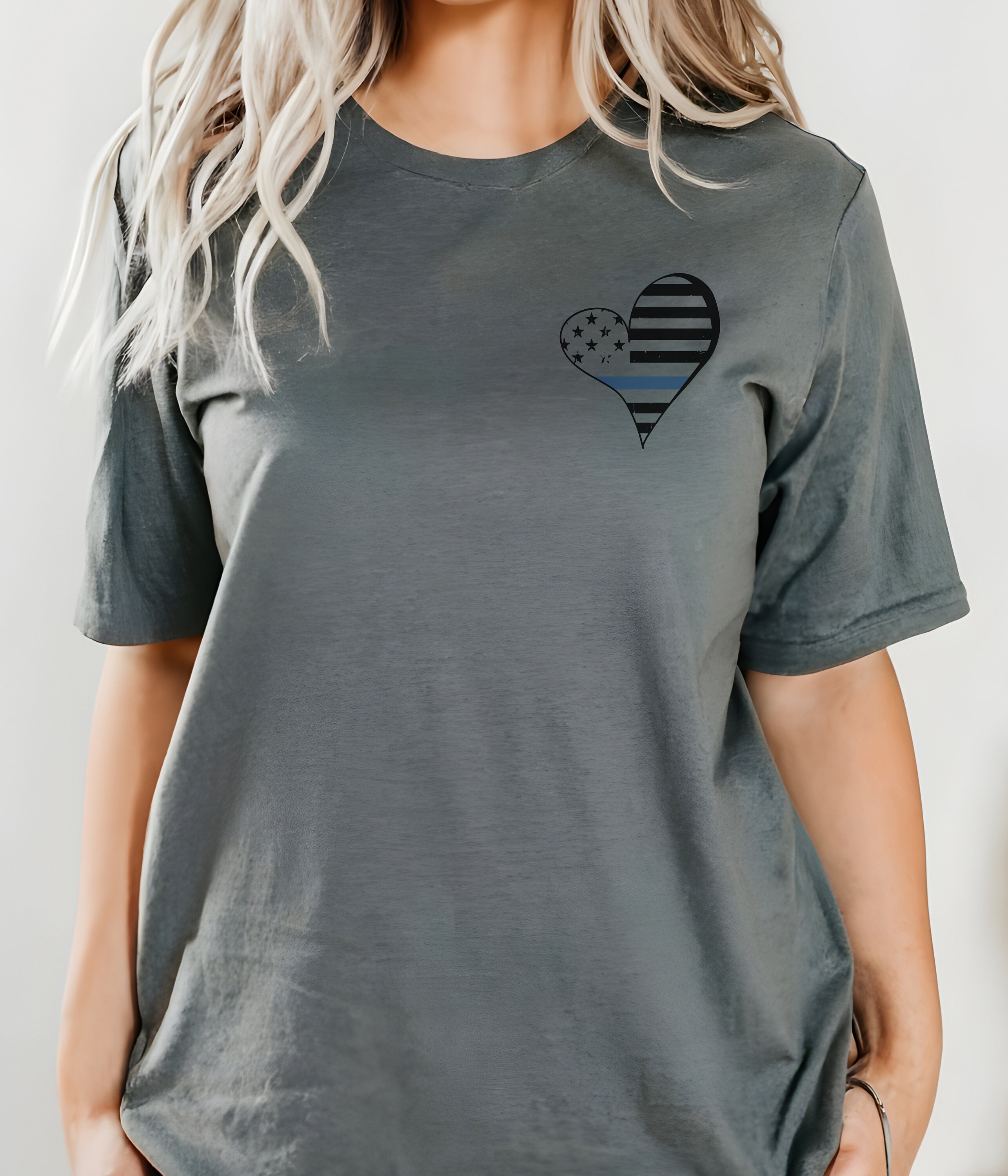 Thin Blue Line Shirt for Women, Thin Blue Line Gifts, Police Officer ...