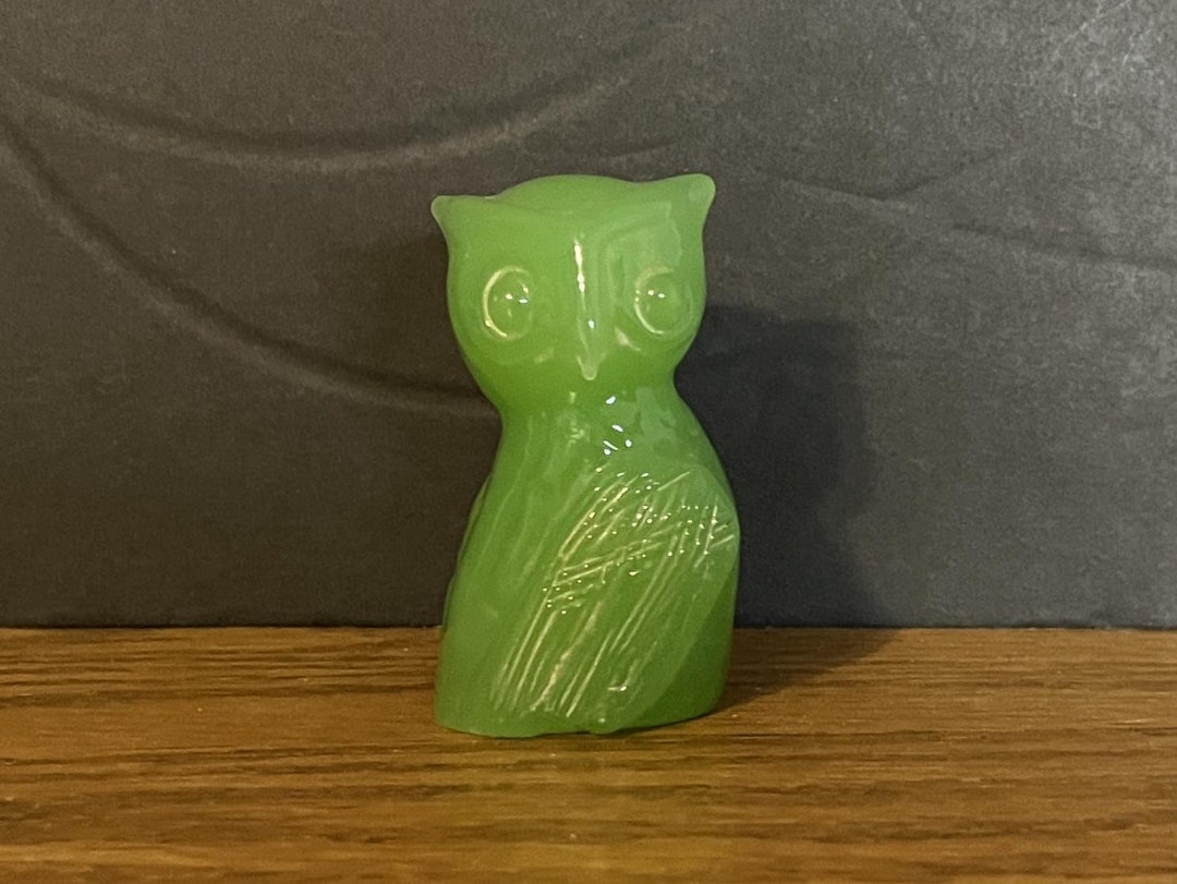 Jade Owl Curio Miniature Franklin Mint, 1986 - Etsy