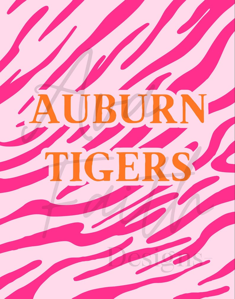 Auburn University Digital Prints | Dorm Decor | Digital Prints | Pink ...