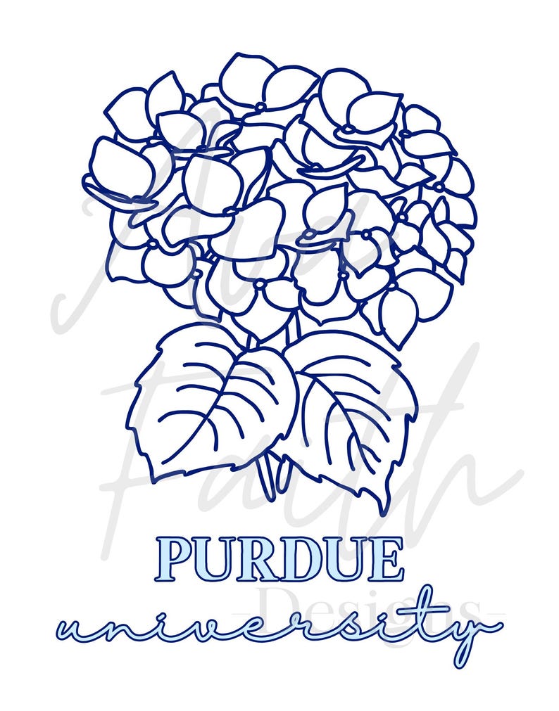 Blue and White Purdue University Digital Prints | Dorm Decor | Digital ...