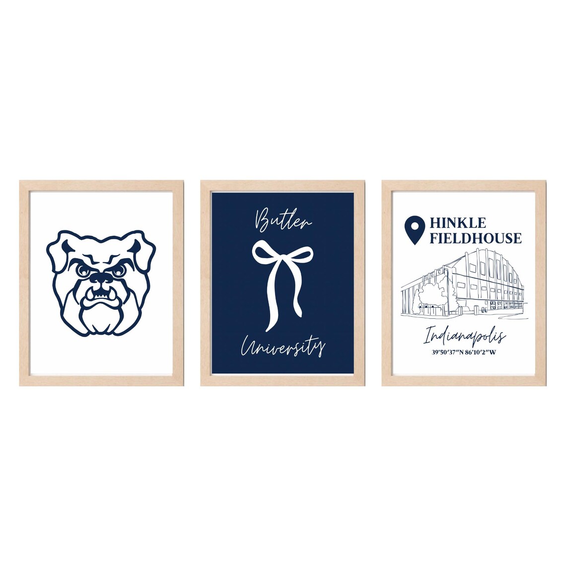 Butler University Digital Prints | Dorm Decor | Digital Prints | Navy ...