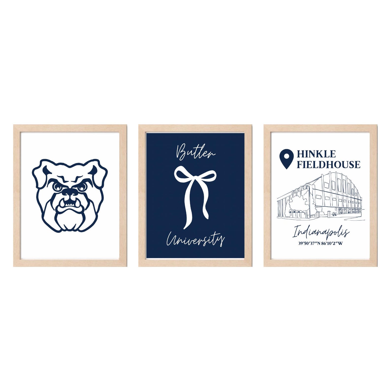 Butler University Digital Prints | Dorm Decor | Digital Prints | Navy ...