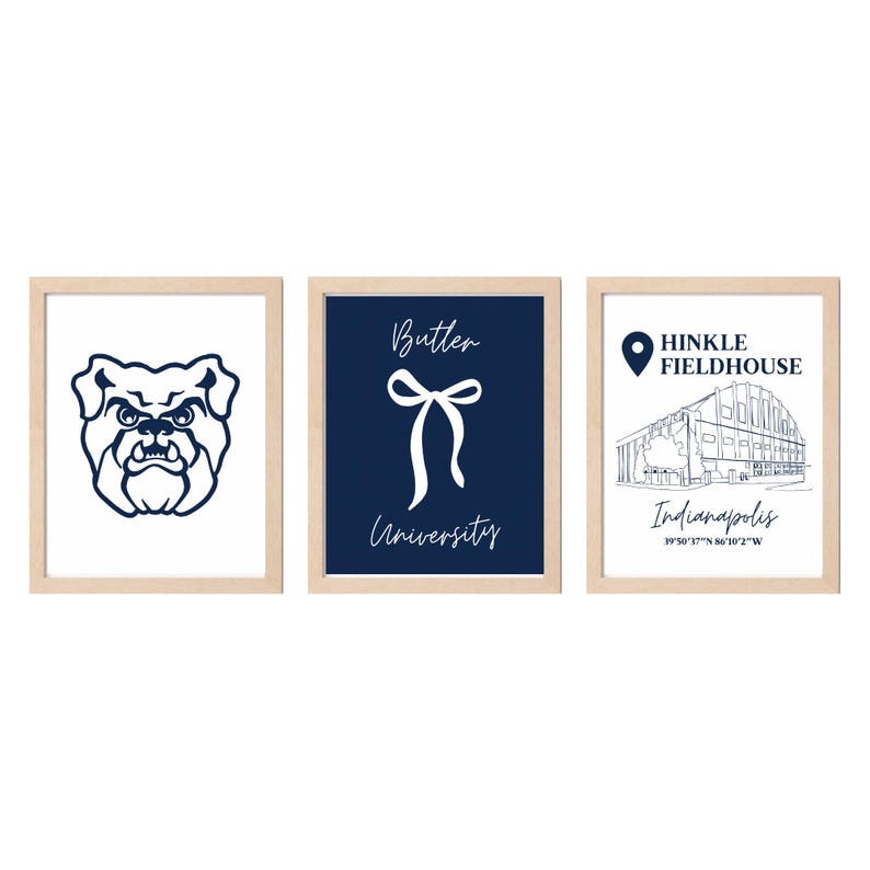 Butler University Digital Prints | Dorm Decor | Digital Prints | Navy ...