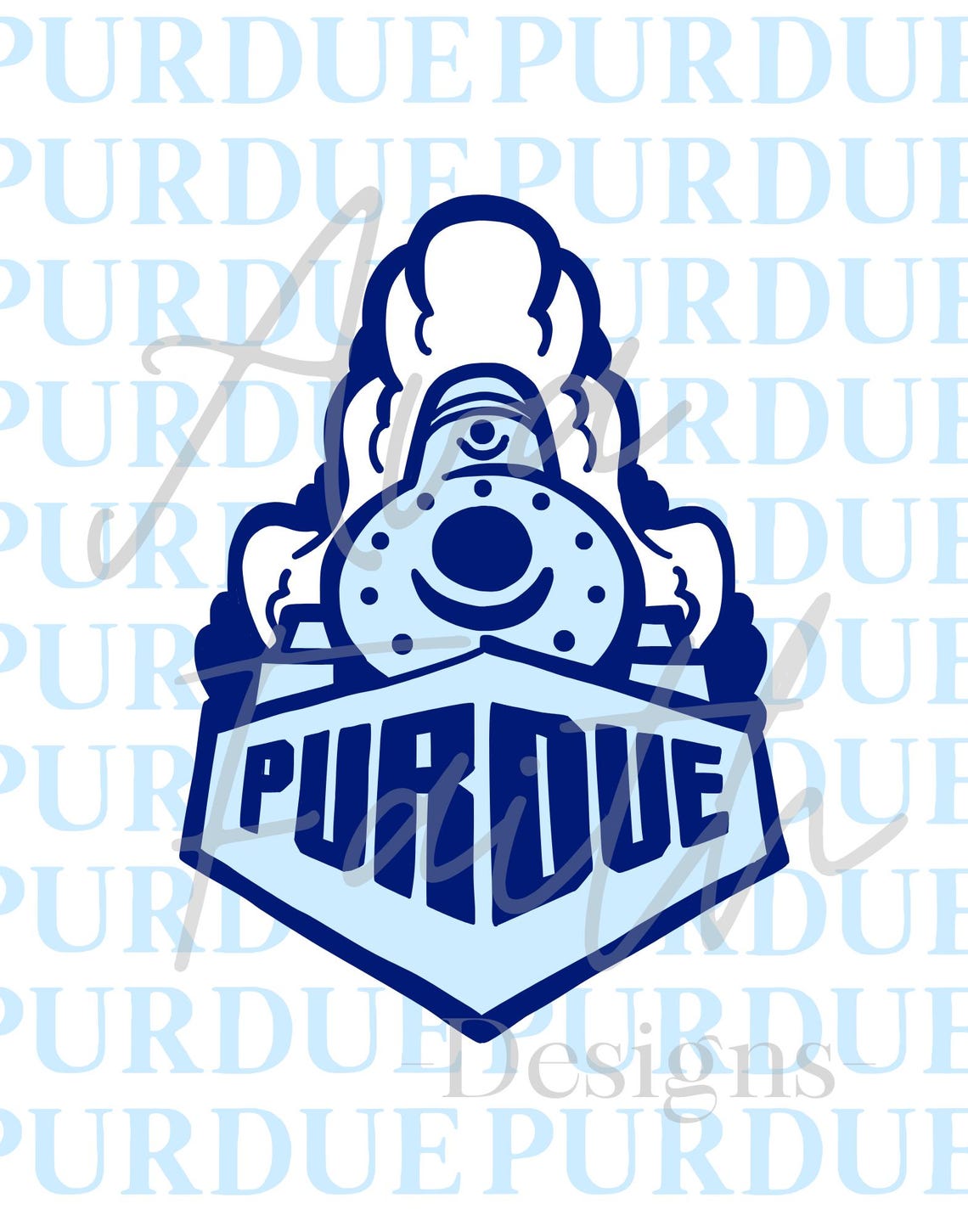 Blue and White Purdue University Digital Prints | Dorm Decor | Digital ...