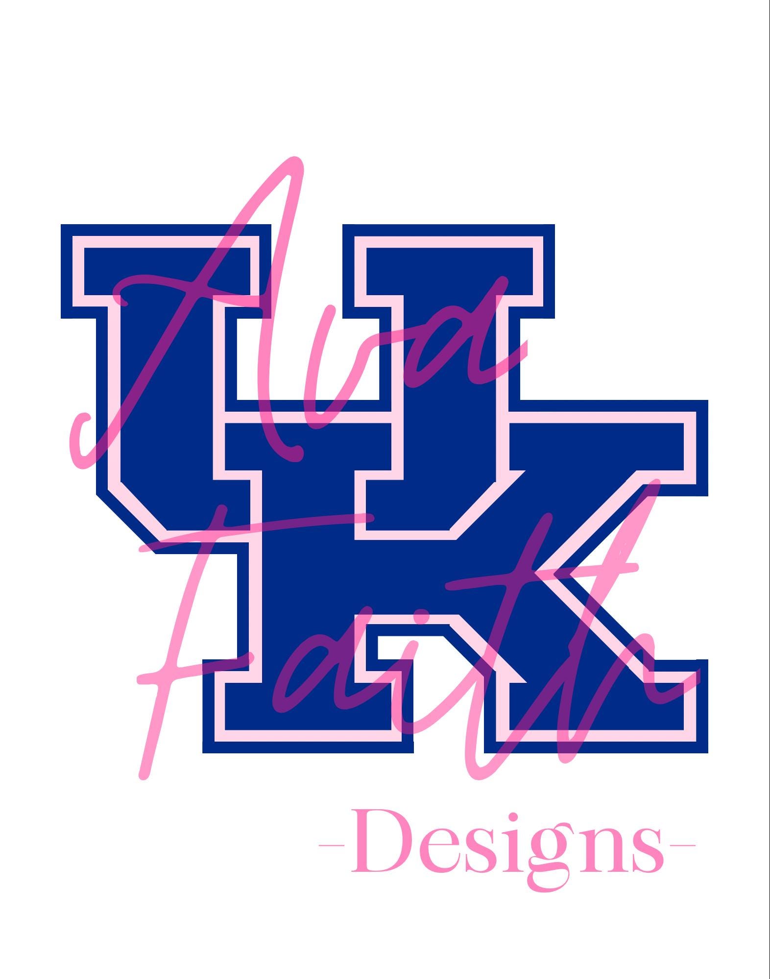 Pink and Navy University of Kentucky Prints | Dorm Decor | Digital ...
