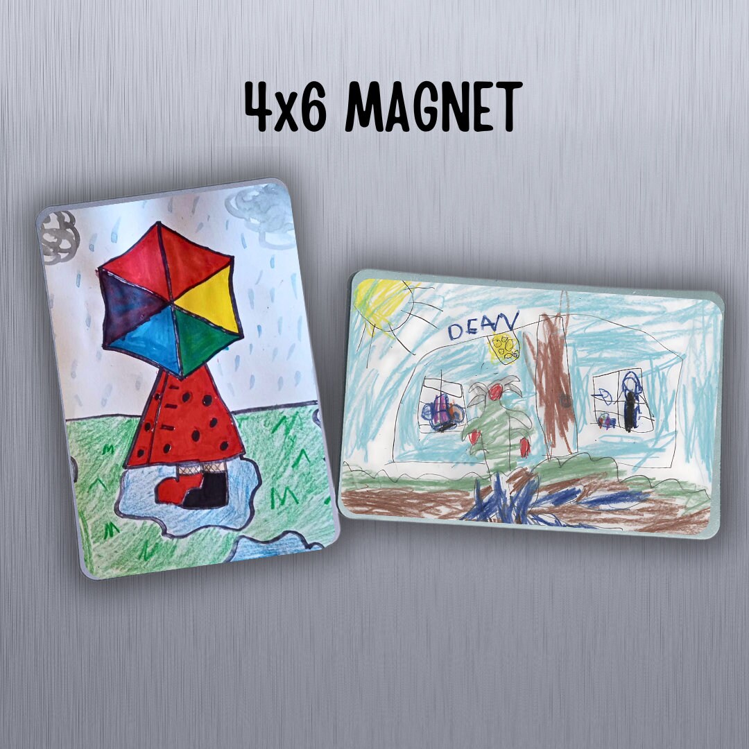 Personalized Kids Artwork Magnet - Etsy