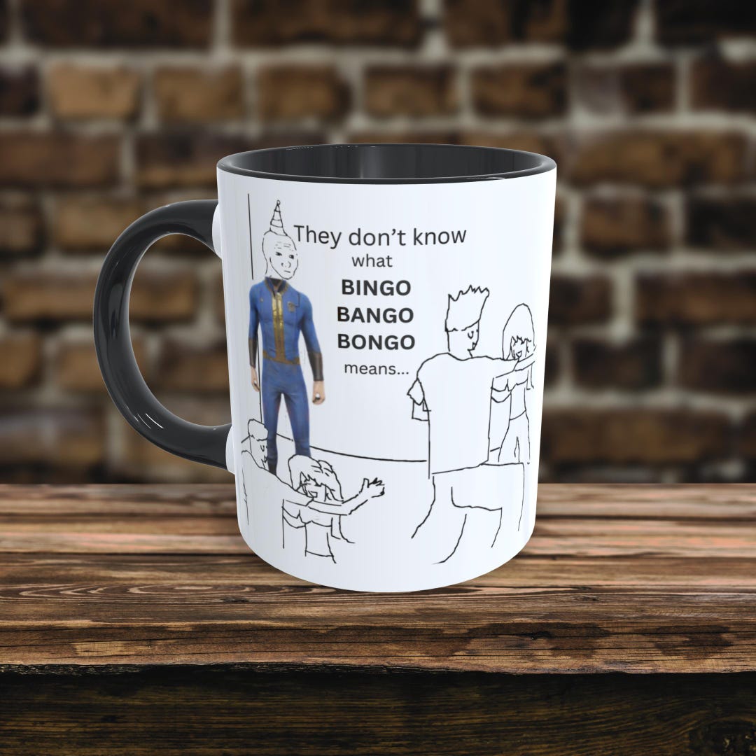 Fallout-bingo Bango Bongo-meme-mug - Etsy