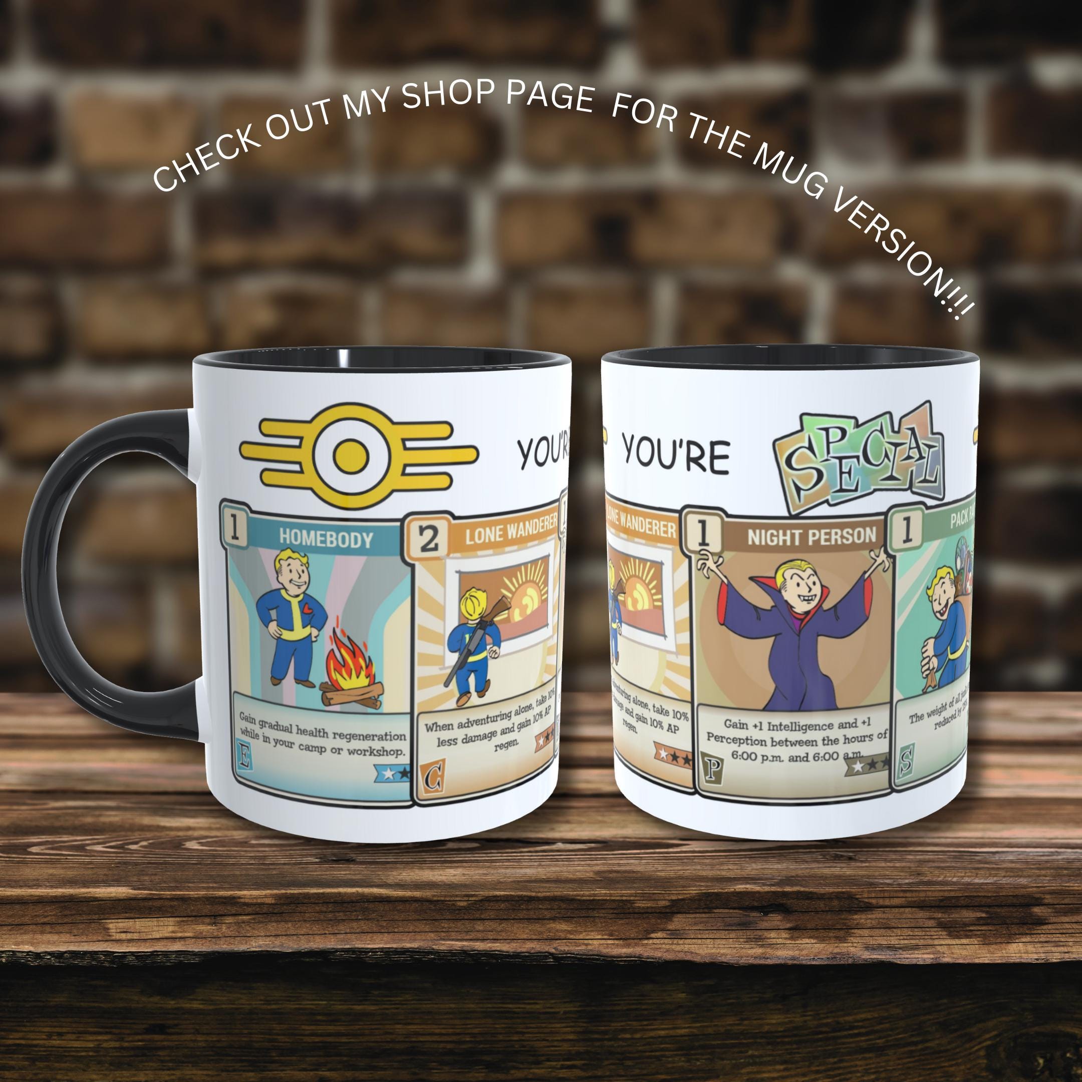 Fallout-perk Cards-you're S.p.e.c.i.a.l-personalized Perk Card-3x3 ...