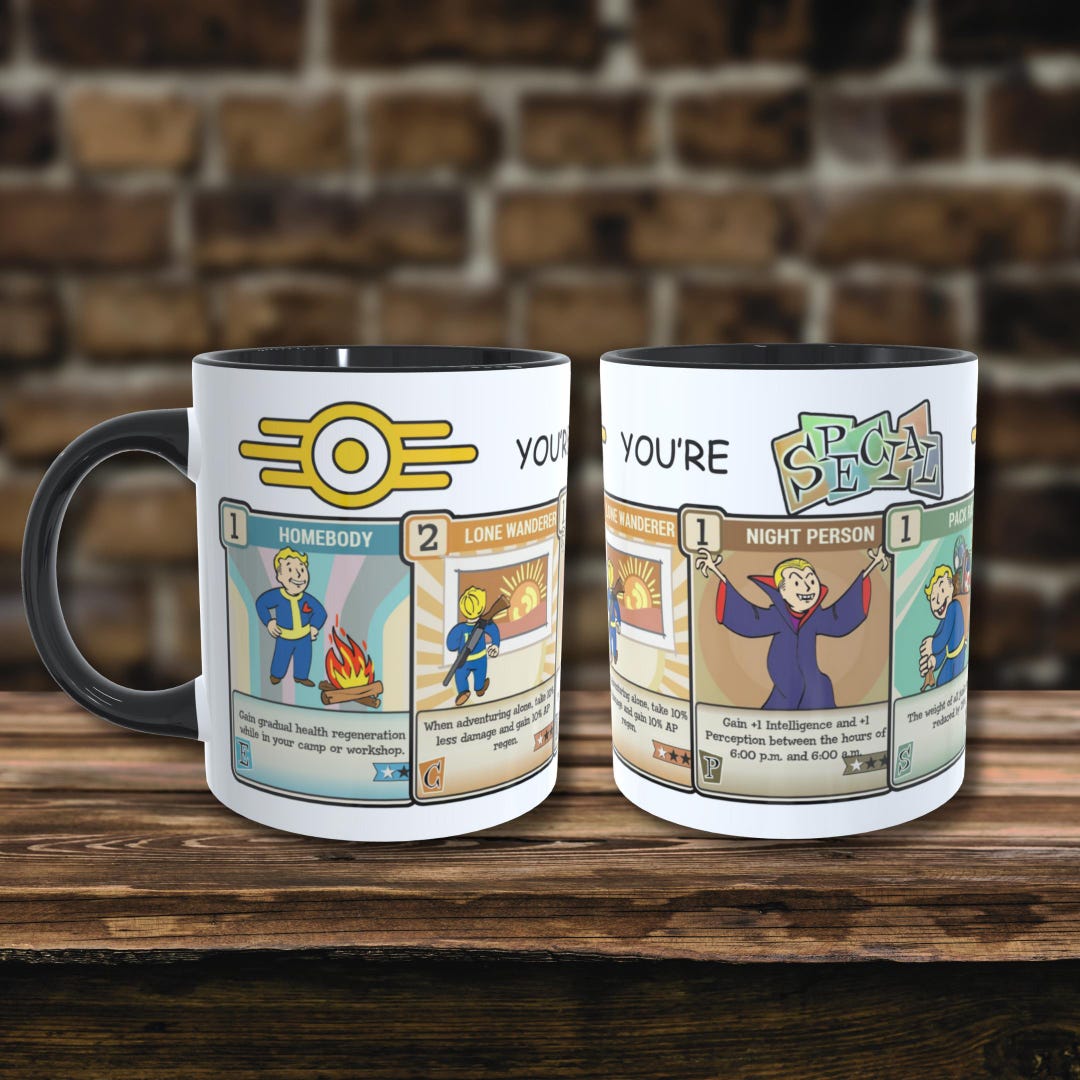 Fallout Perk Cards-personalized Perks-you're S.p.e.c.i.a.l-coffee Mug ...
