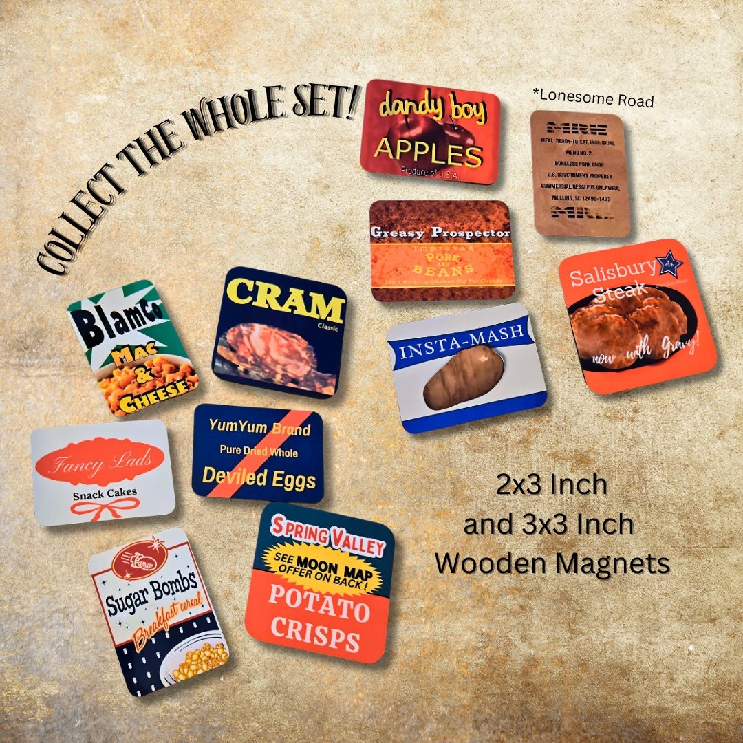 Fallout 3/fallout New Vegas-pre War Food-fridge Magnets - Etsy