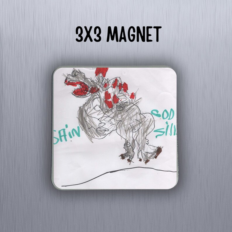 Personalized Kids Artwork Magnet - Etsy