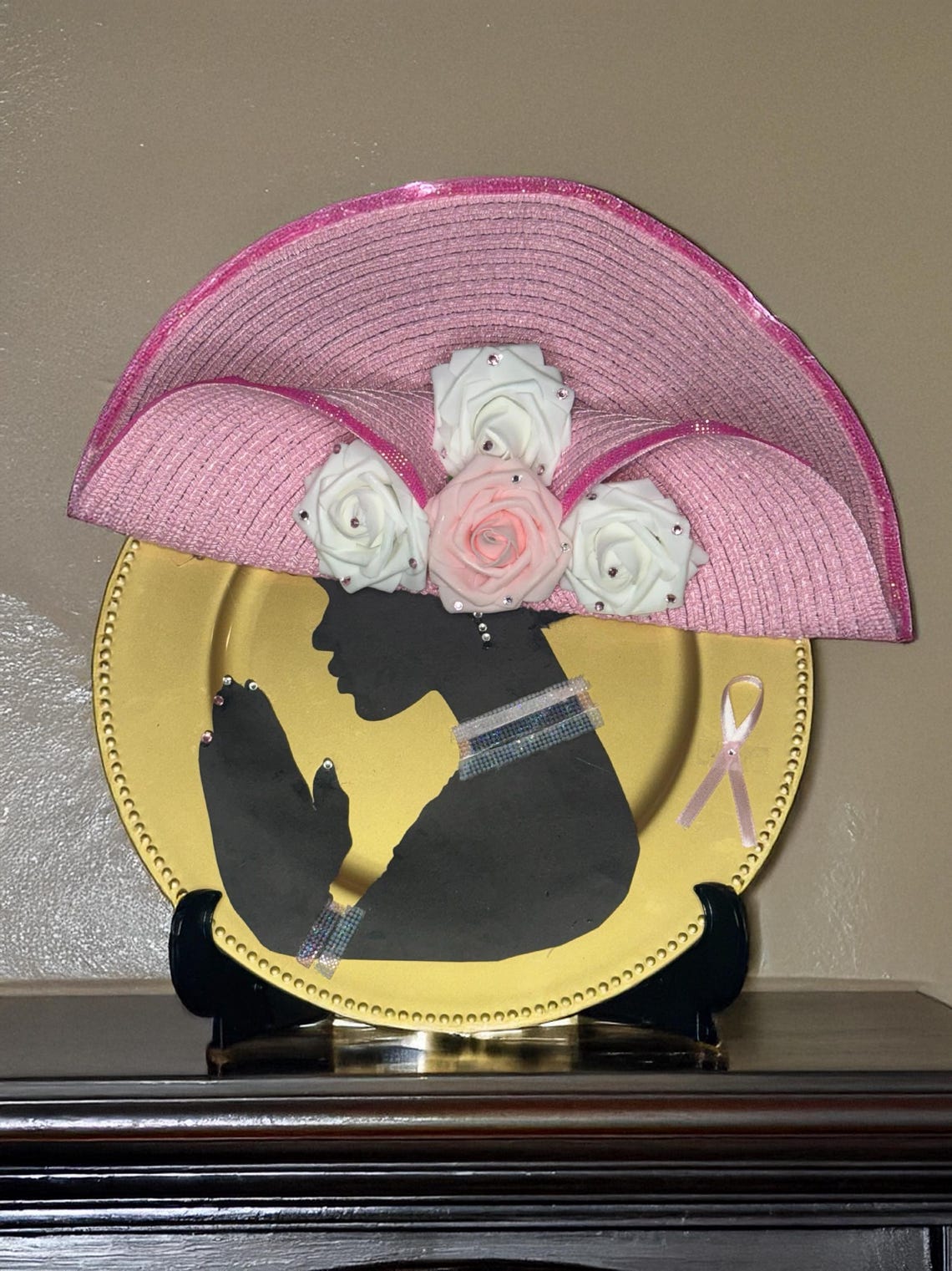 Glam Rhinestone Diva Plate – 13″ Decorative Accent for Table or Wall ...