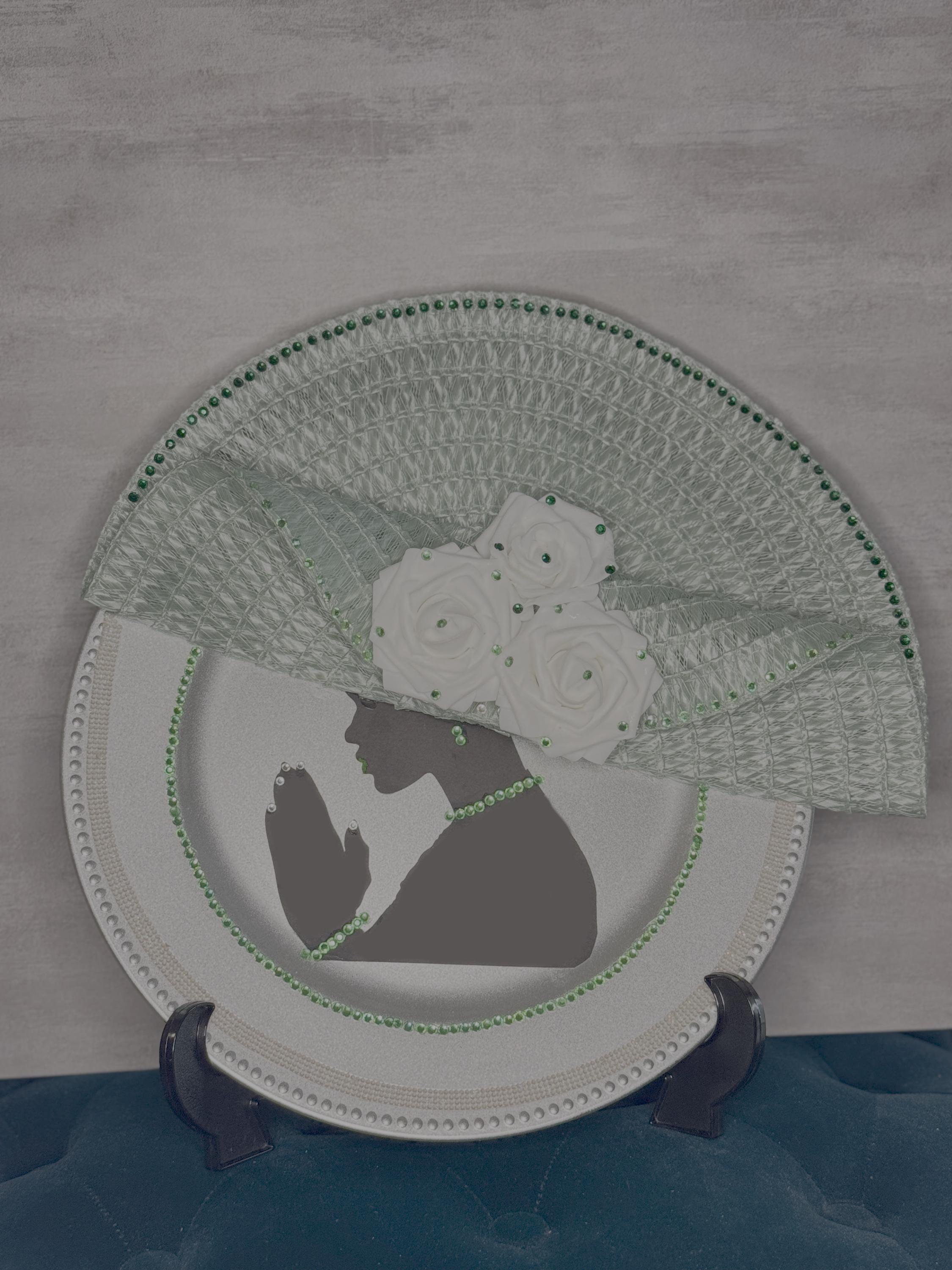 Glam Rhinestone Diva Plate – 13″ Decorative Accent for Table or Wall ...