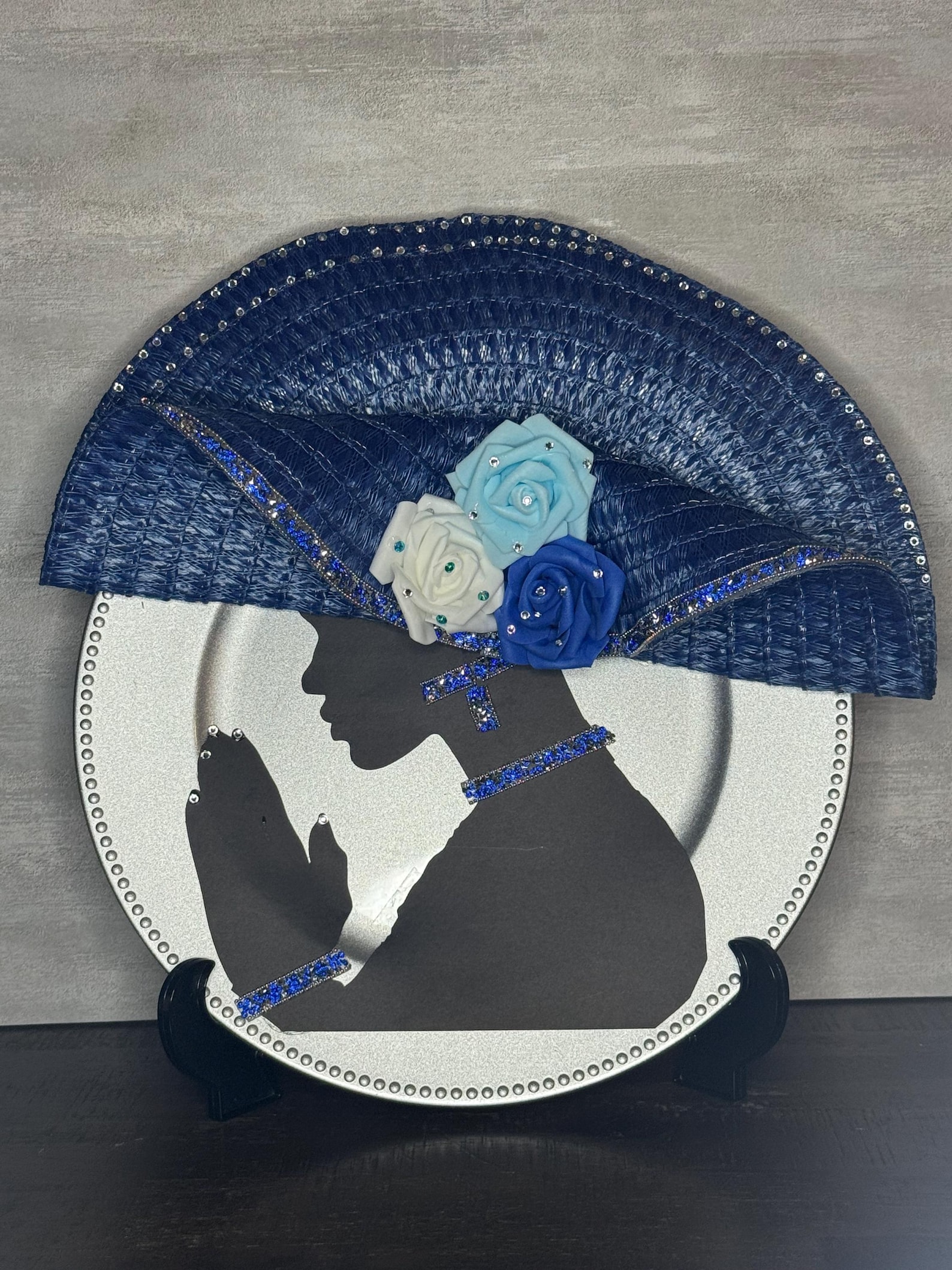 Glam Rhinestone Diva Plate – 13″ Decorative Accent for Table or Wall ...