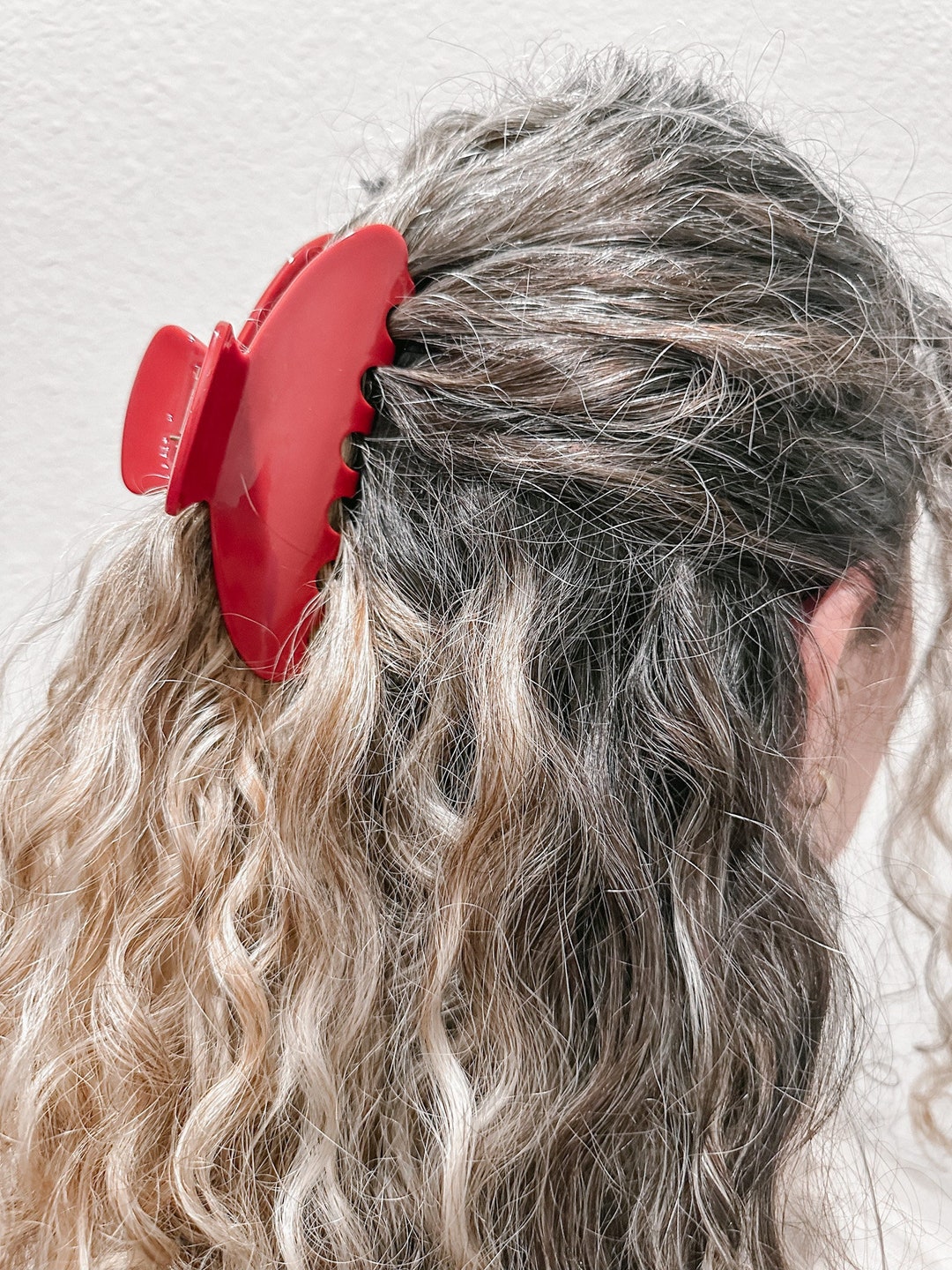 Red Hair Clip, Vintage Hair Clip, Red Hair Accessories, 80's Lover Gift ...