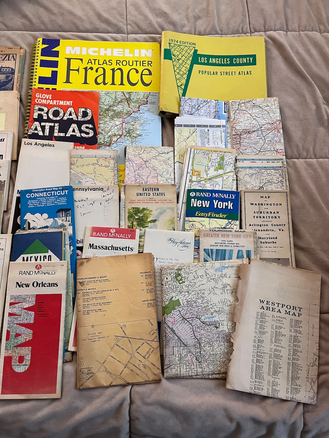Bundle of 5 Maps- Circa 1960s, 1970s - Great for Collages, Crafts ...