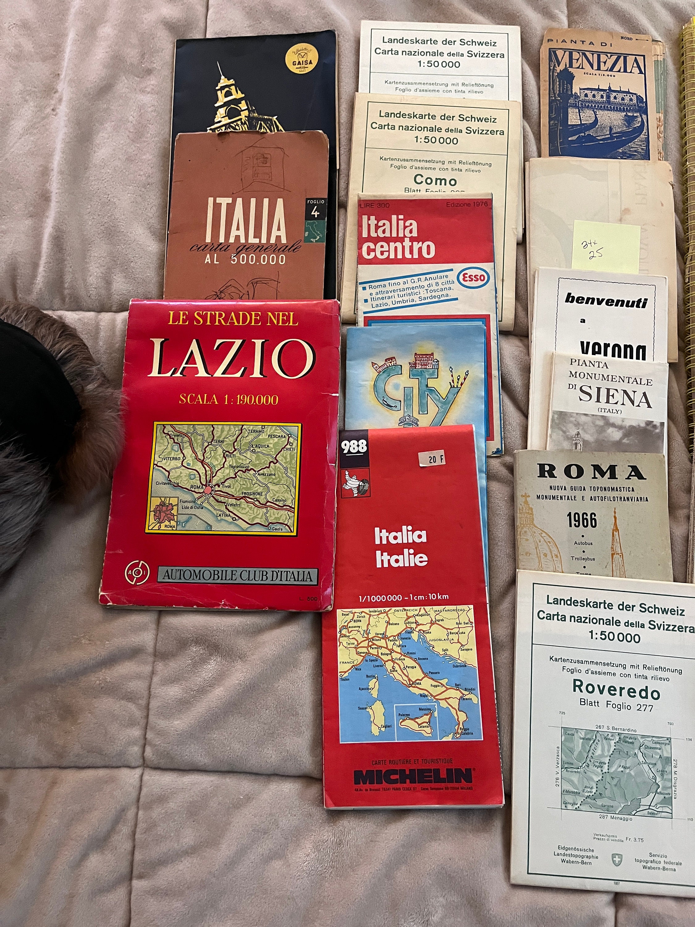 Bundle of 14 Maps From Italy Circa 1960s, 1970s Great for Collages ...