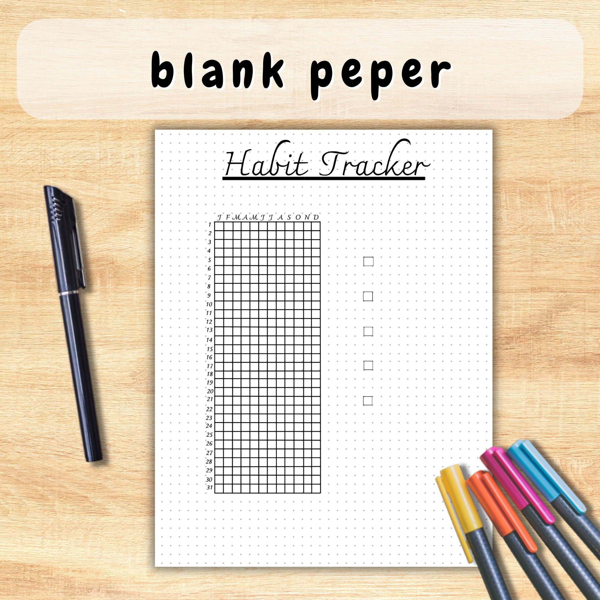 Habit Tracker Printable-habit A5 Journal | Goal Setting Chart-monthly ...