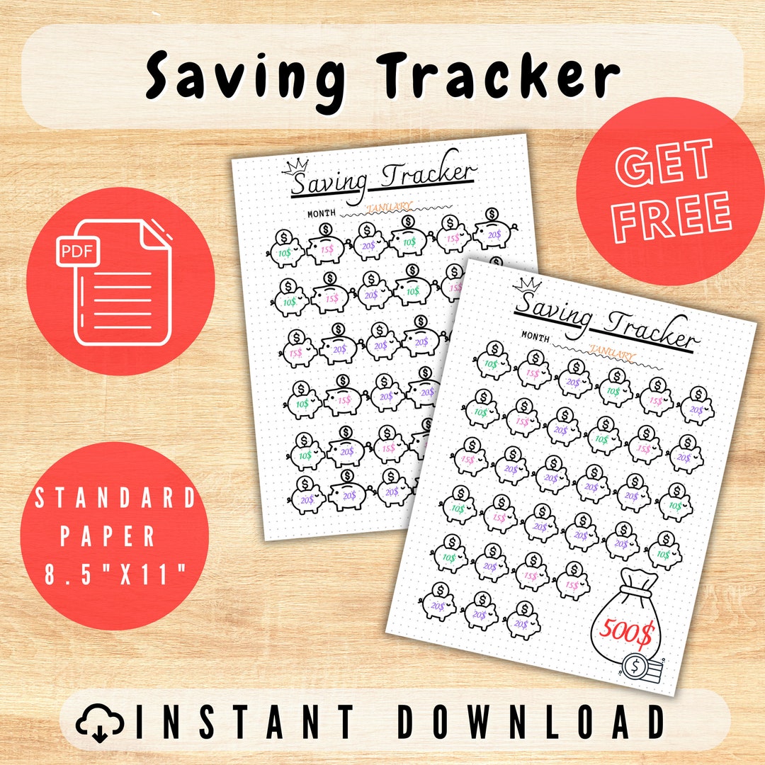 Saving Tracker Printable-saving A5 Journal - Money Savings| Goal ...
