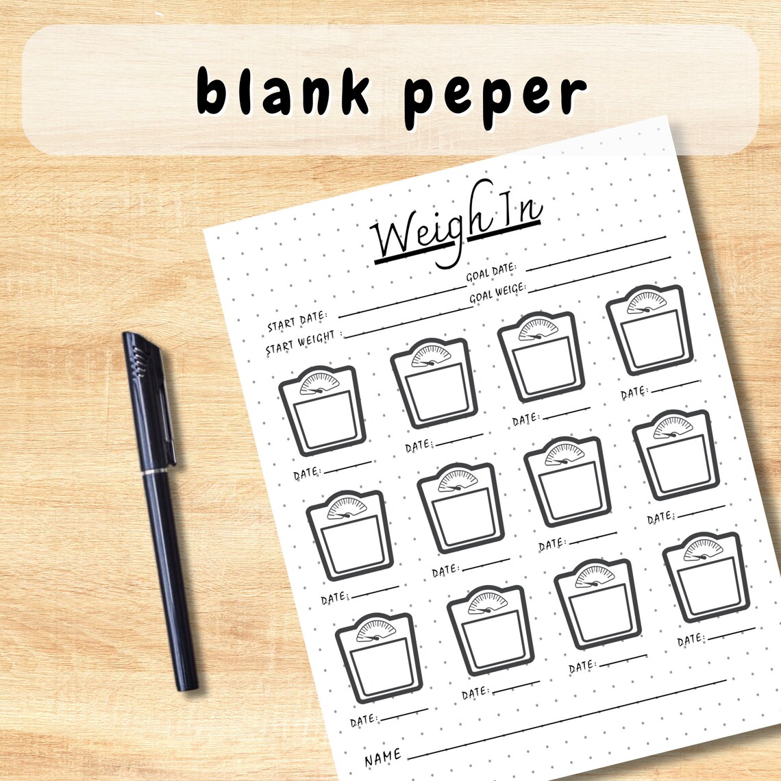 Weight Loss Tracker Printable-fitness Progress Journal | Goal Setting ...