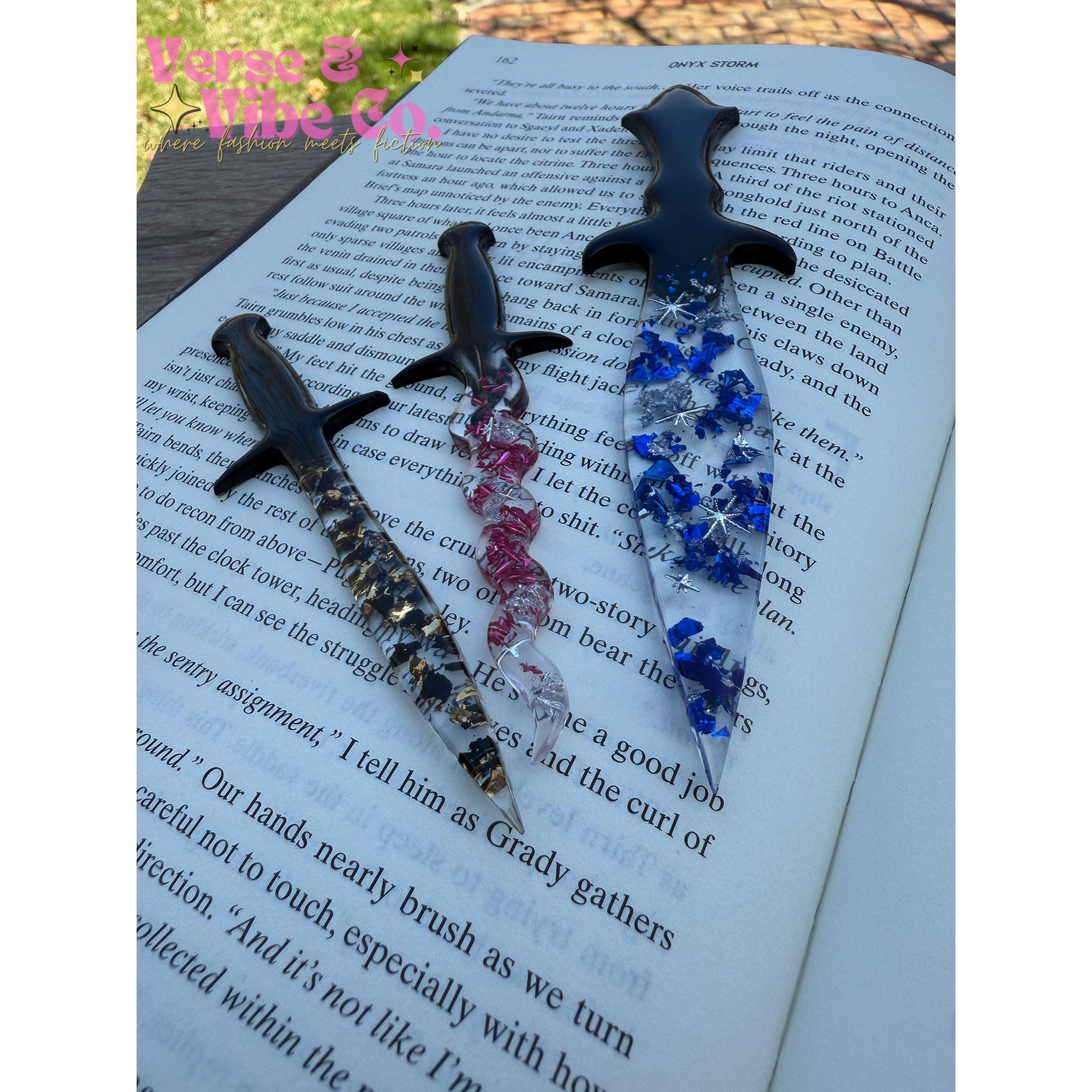 Dagger Bookmarks Customized Handmade Resin Fantasy Dagger Bookshelf ...