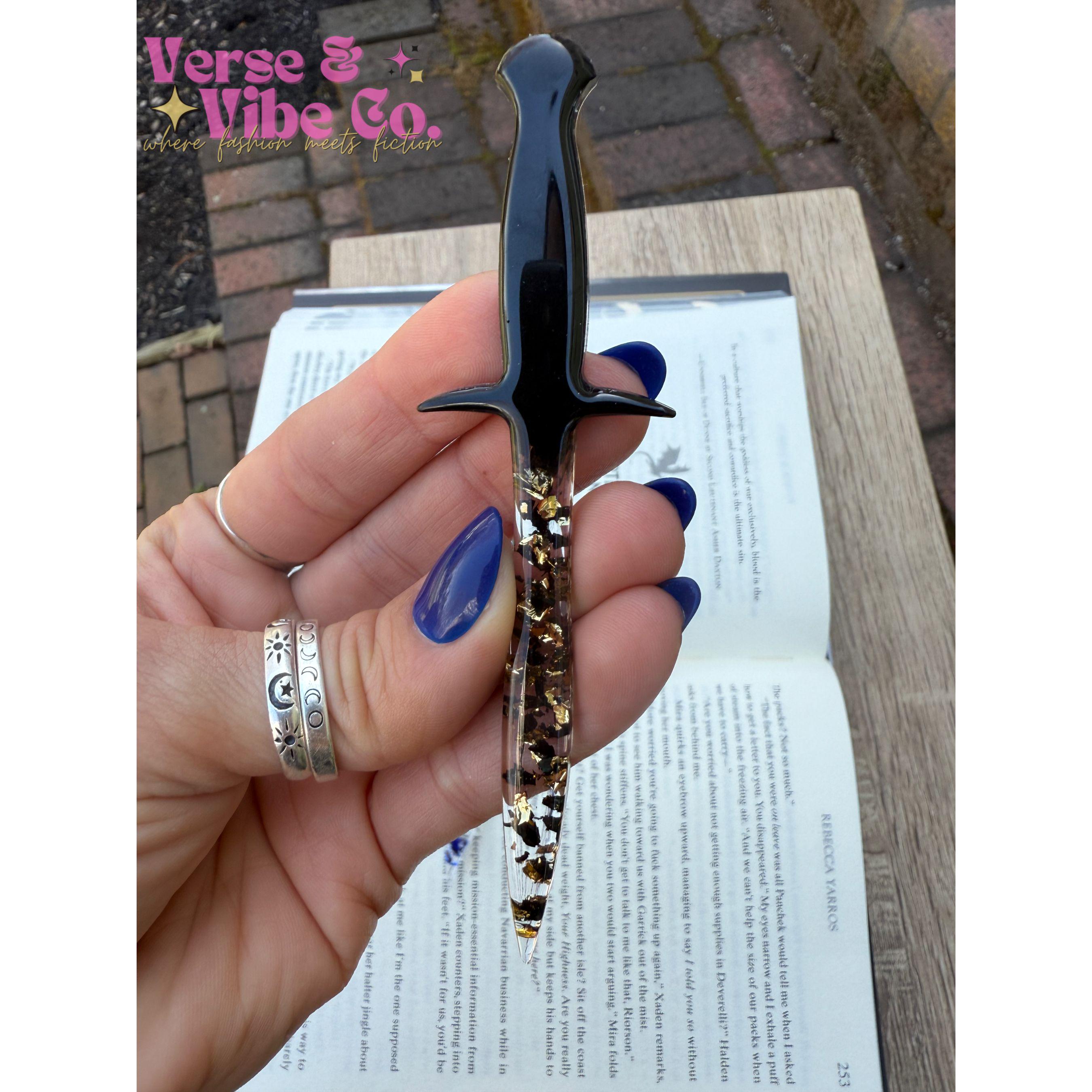 Dagger Bookmarks Customized Handmade Resin Fantasy Dagger Bookshelf ...