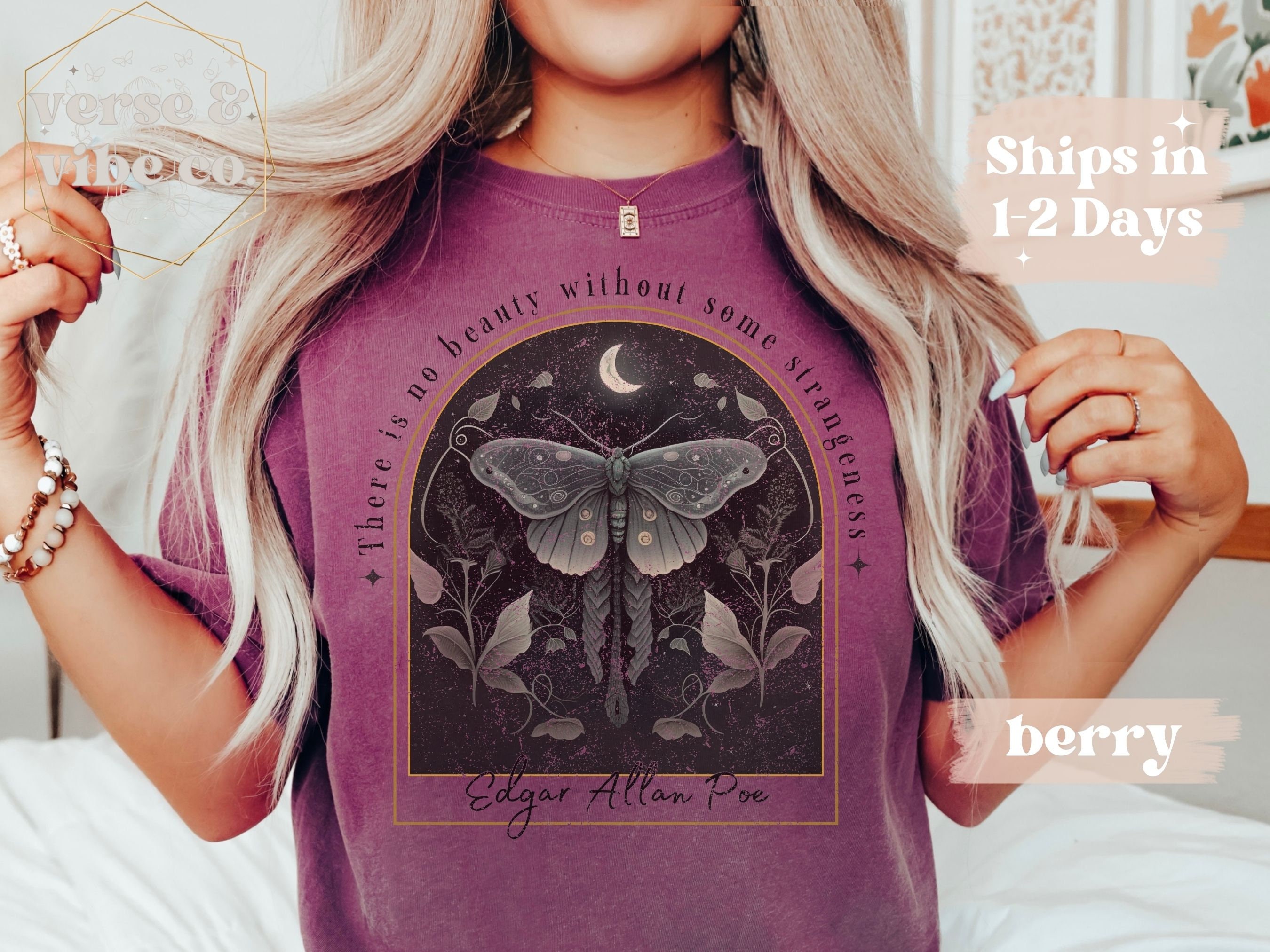 Edgar Allen Poe Shirt, Poetry Lover Gift Dark Academia Bookish Gift ...