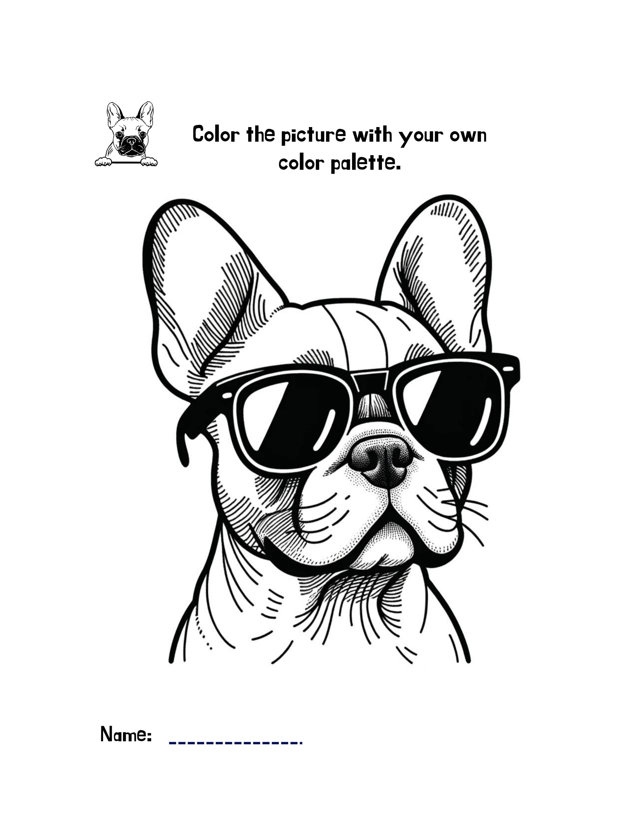 Frenchie Coloring Pages - Instant Download - Etsy