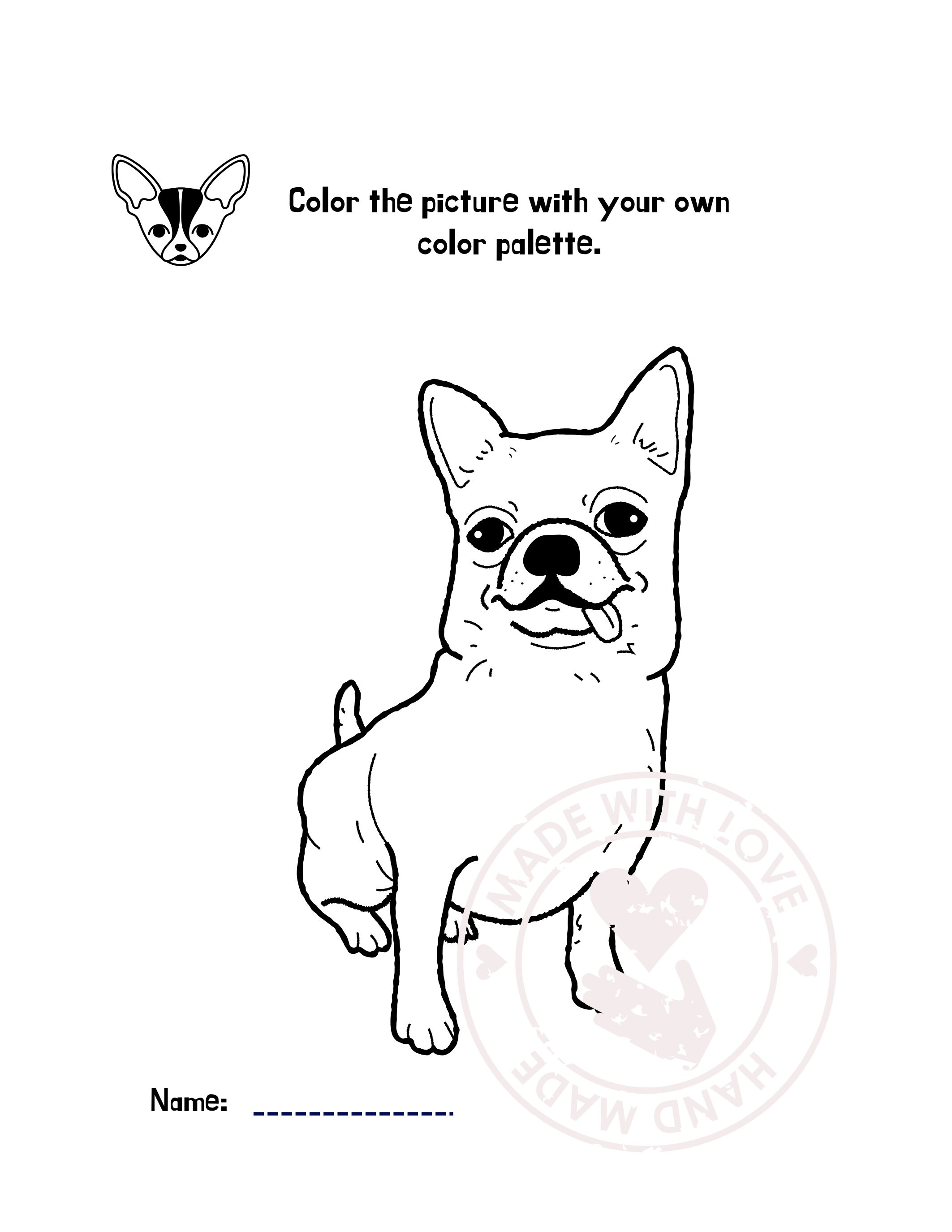 Chihuahua Coloring Pages for Kids - Instant Download - Etsy